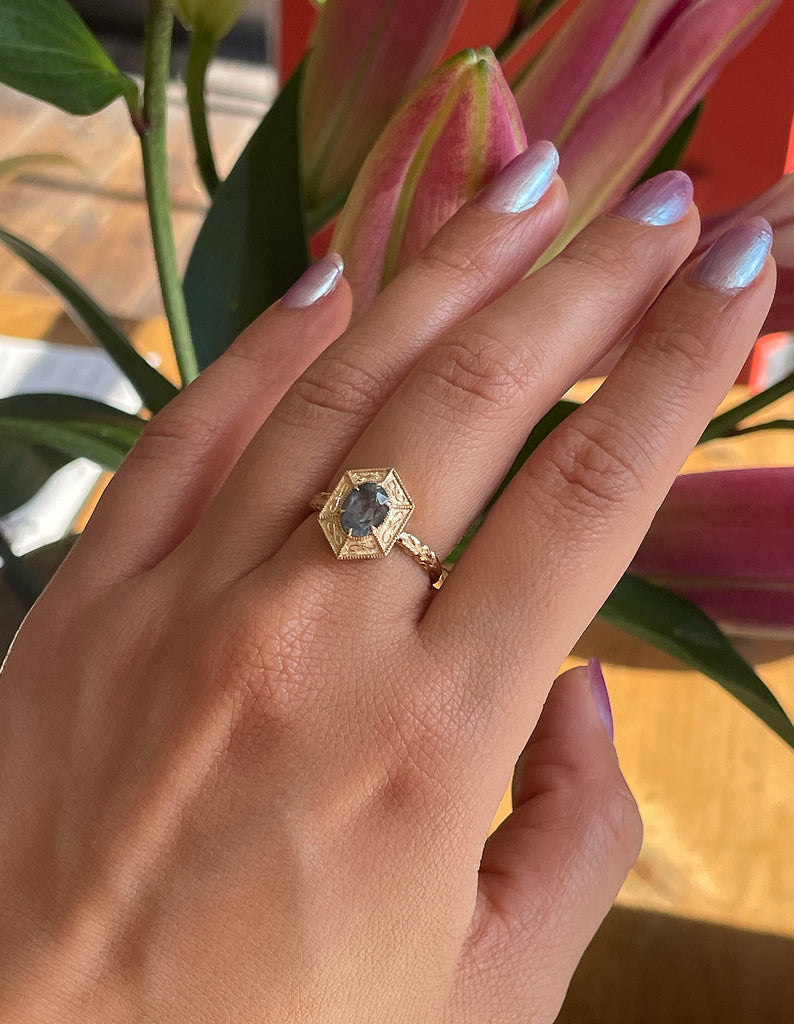 Unheated Montana Oval Sapphire Ring Love Luxe