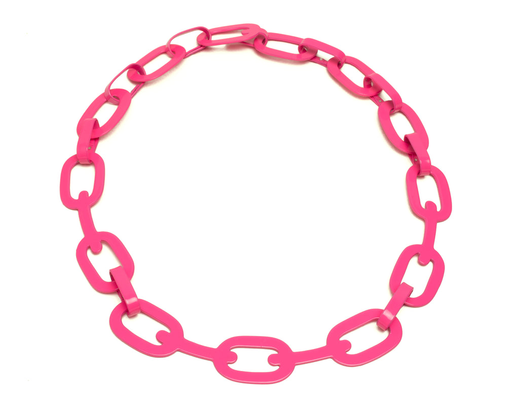 Pink Chain Silhouette Chain Necklace – Love & Luxe